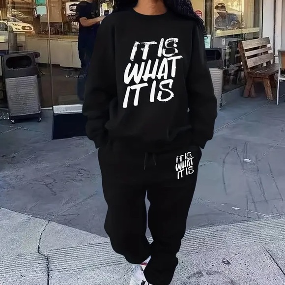 Other | Nwt Logo Sweat Oufit It Is Wht It Is | Poshmark